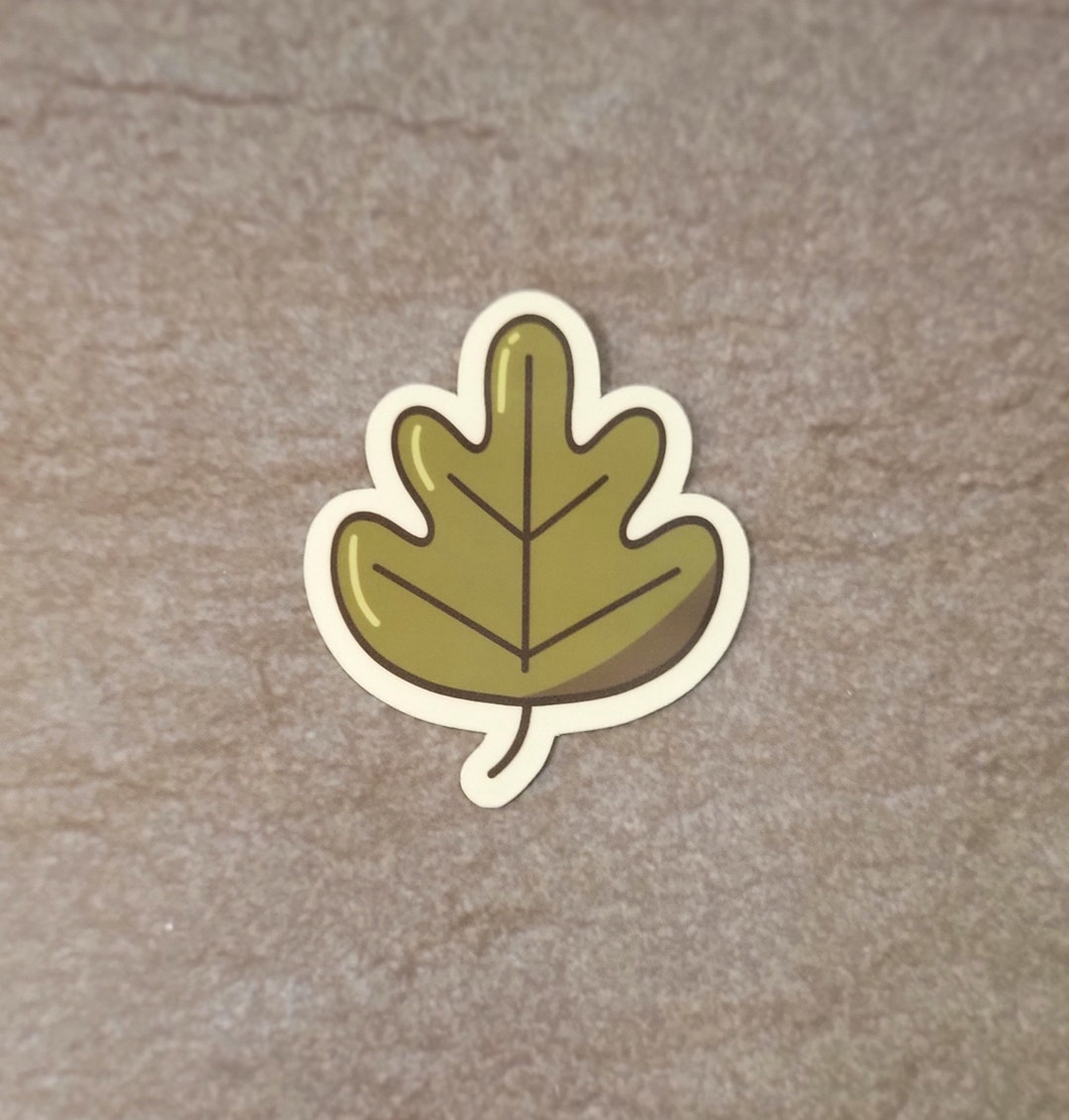 Simple Leaf Sticker Green Water Proof Bottle Cute Minimalist Vinyl ...