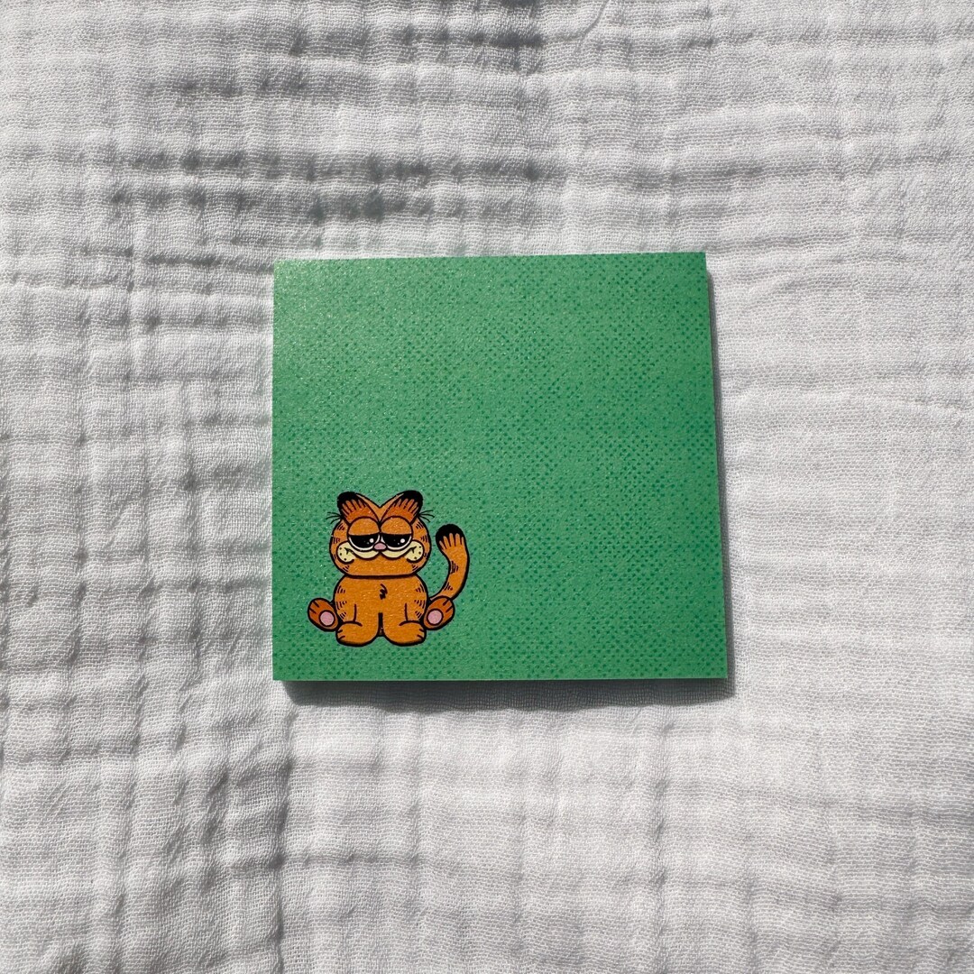 Sitting Orange Cat Post-it Notes 50 Sheets Sticky Stationary Cute ...