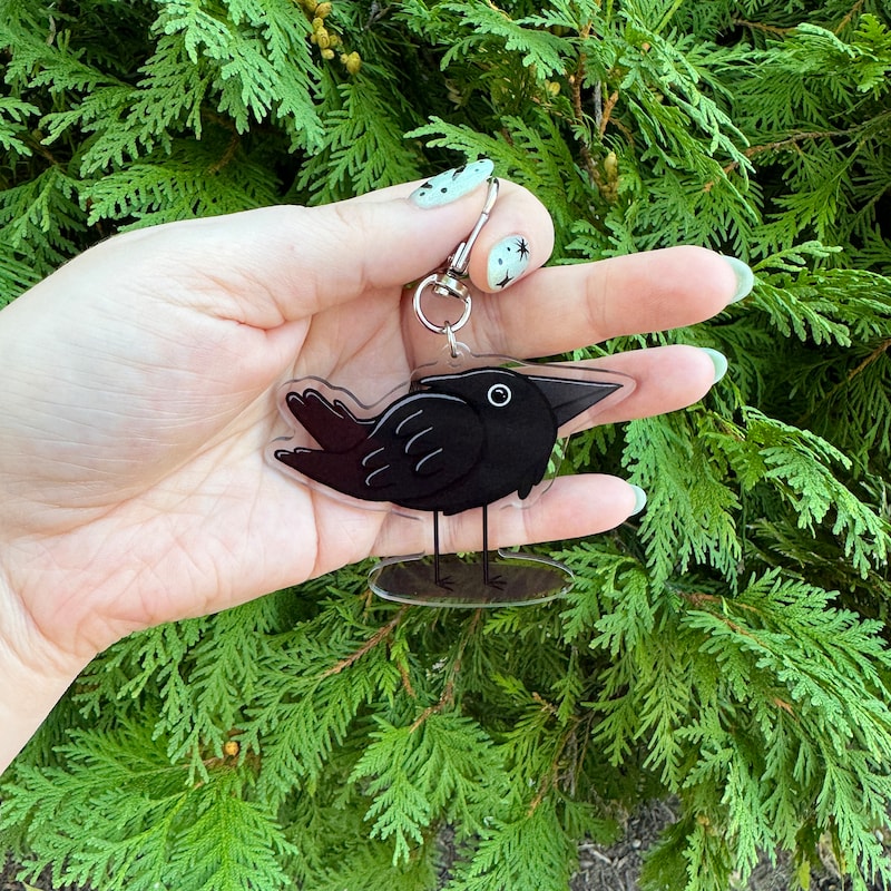 Crow Charm - Etsy