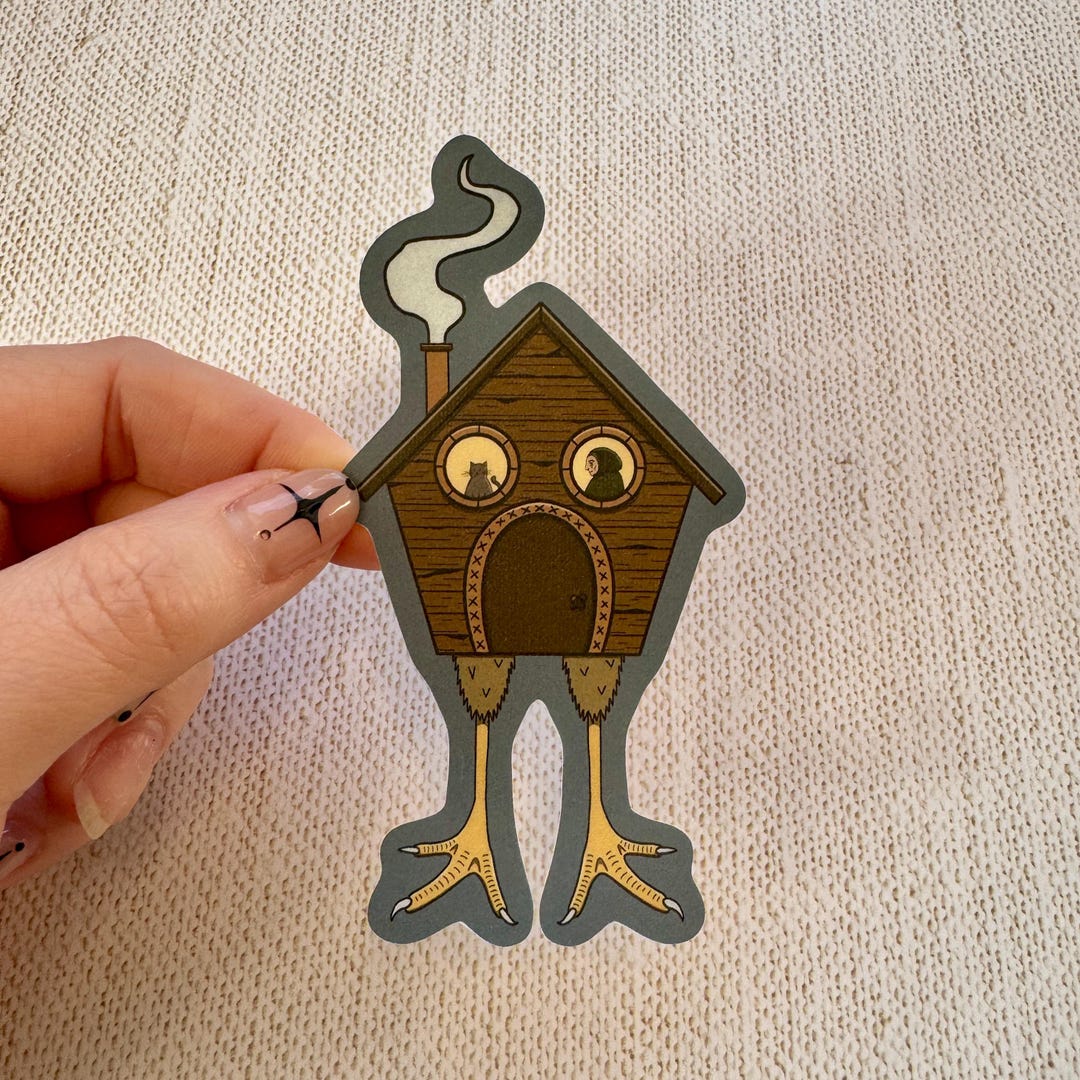 Baba Yaga Sticker Waterproof Woods Chicken Feet House Creepy Spooky ...