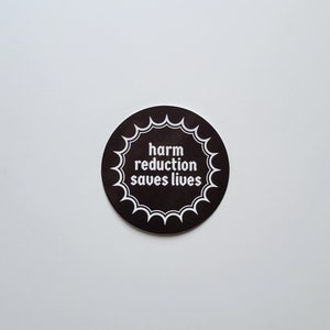 Harm Reduction Saves Lives Water Proof Sticker Recovery Decal Gift Punk ...