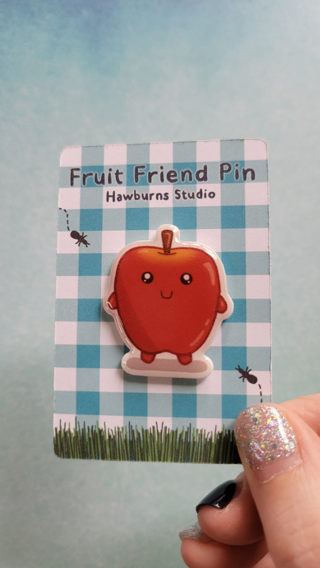Apple Pin Cute Fruit Button Kid Core Fun Backpack Bag Cardigan Gift ...
