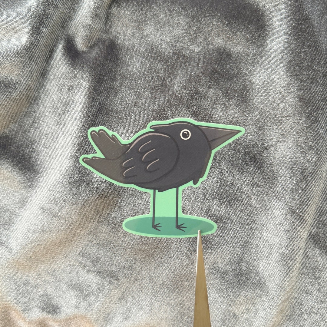 Cute Crow Sticker Meme Bird Funny Water Proof Bottle Laptop Tumbler ...