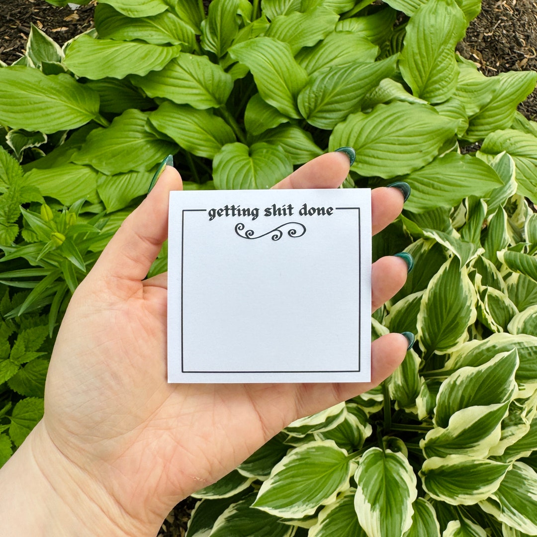 Getting Shit Done Post-it Notes 50 Sheets Sticky Stationary Cute Simple ...