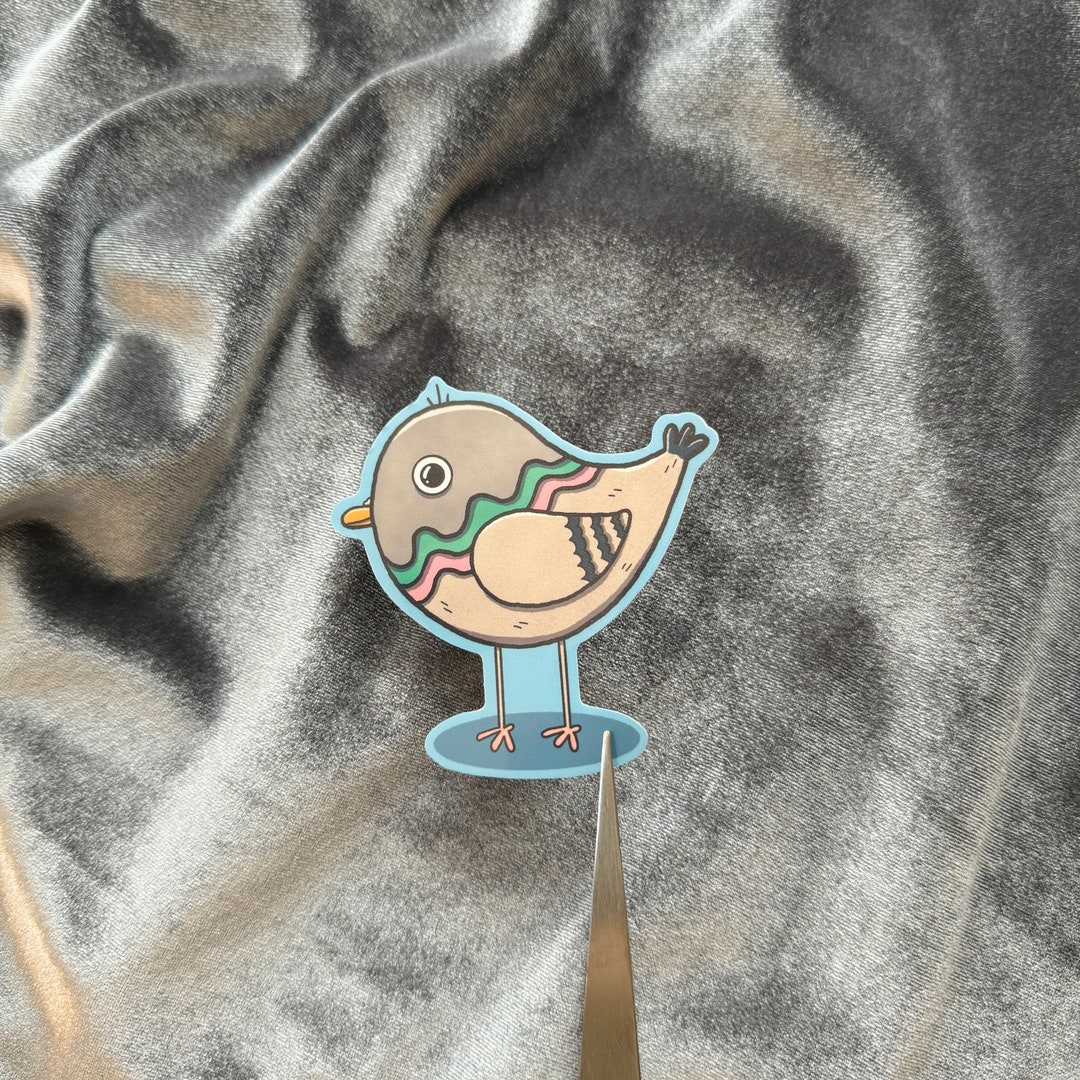 Cute Pigeon Sticker Meme Bird Funny Water Proof Bottle Laptop Tumbler ...