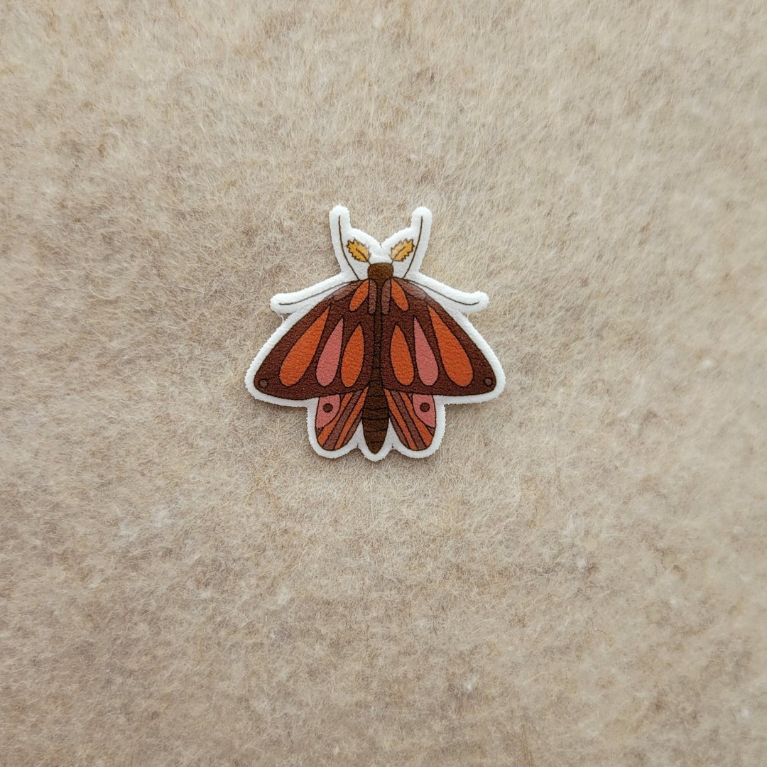 Red Moth Pin Button Fairycore Cottagecore Gift Book Bag Jacket - Etsy