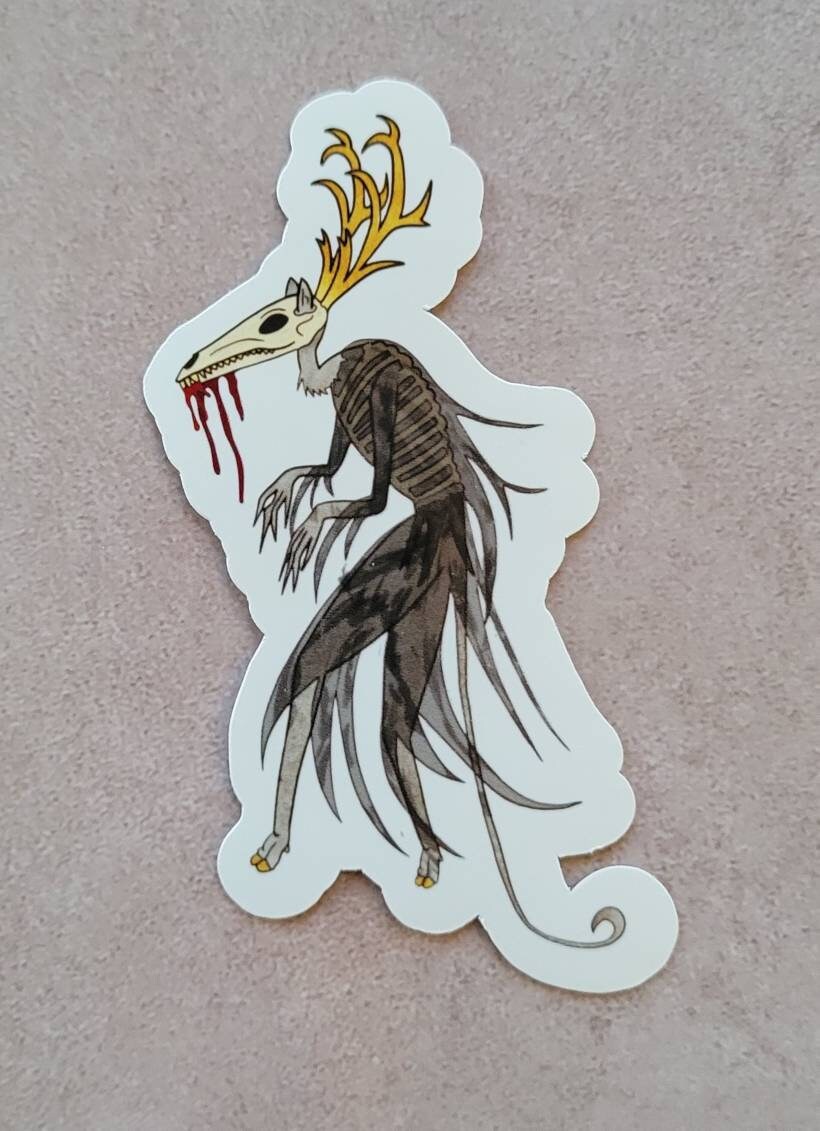 Wendigo Sticker Cryptid Decal Windigo Adhesive - Etsy