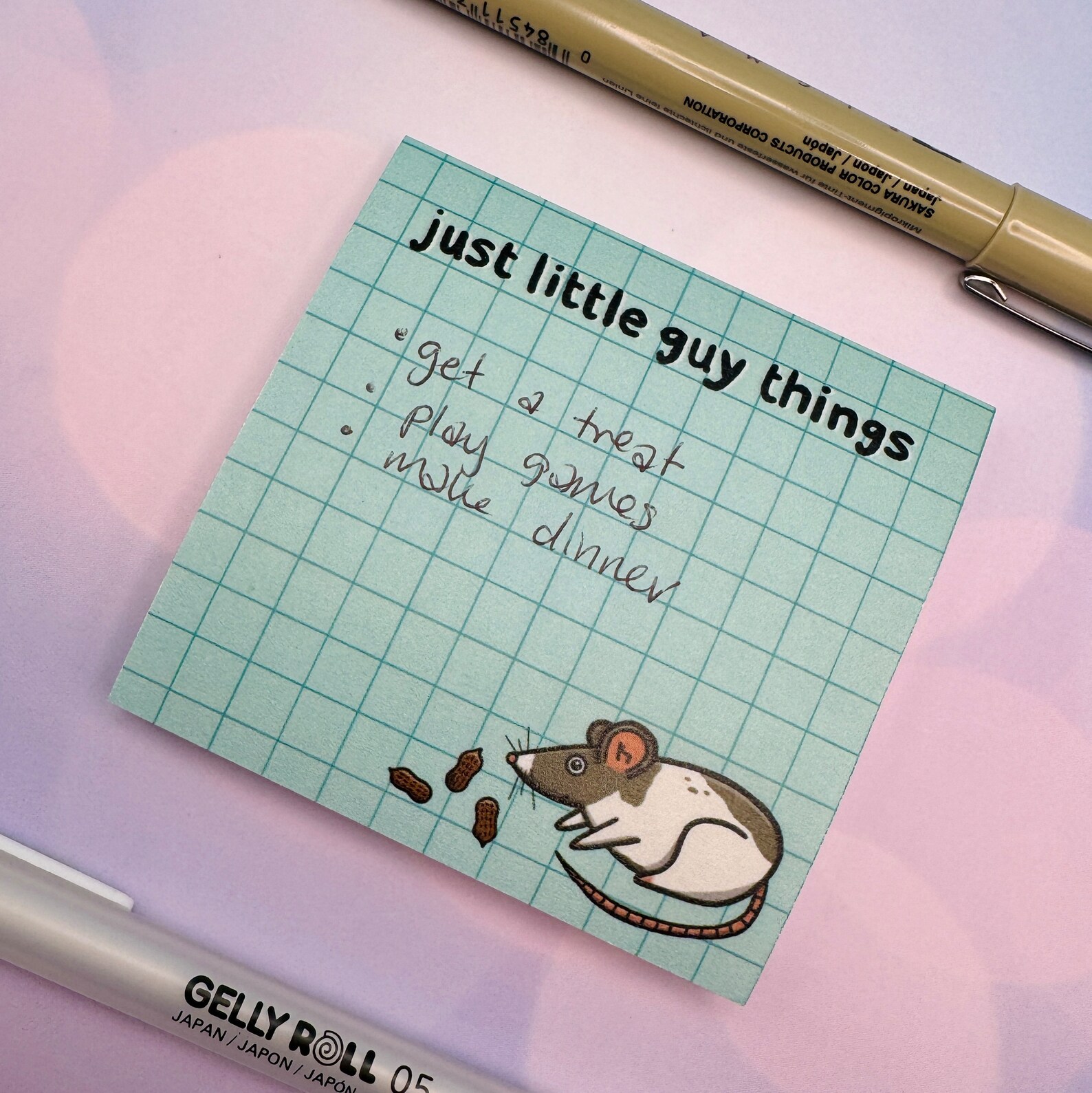 Just Little Guy Things Post-it Notes 50 Sheets Sticky Stationary Cute ...
