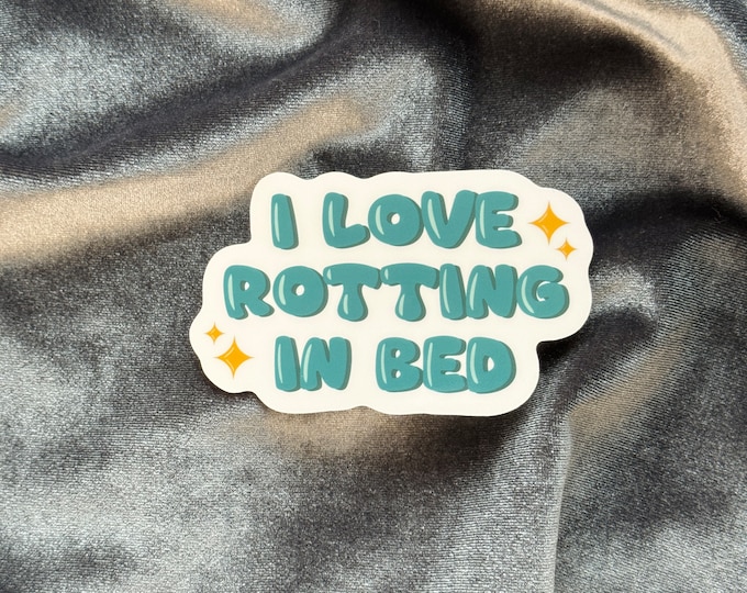 Rotting in Bed Coquette Heart Sticker | Cute Stickers | Aesthetic ...