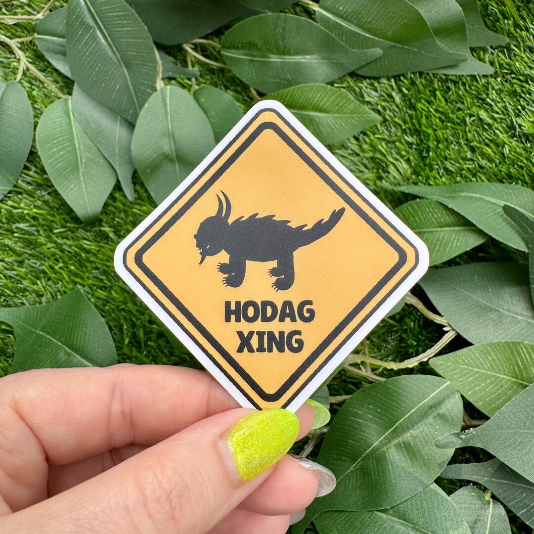 Hodag Crossing Sticker Water Proof Bottle Laptop Matte Vinyl Yellow ...