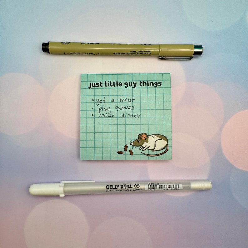 Just Little Guy Things Post-it Notes 50 Sheets Sticky Stationary Cute ...