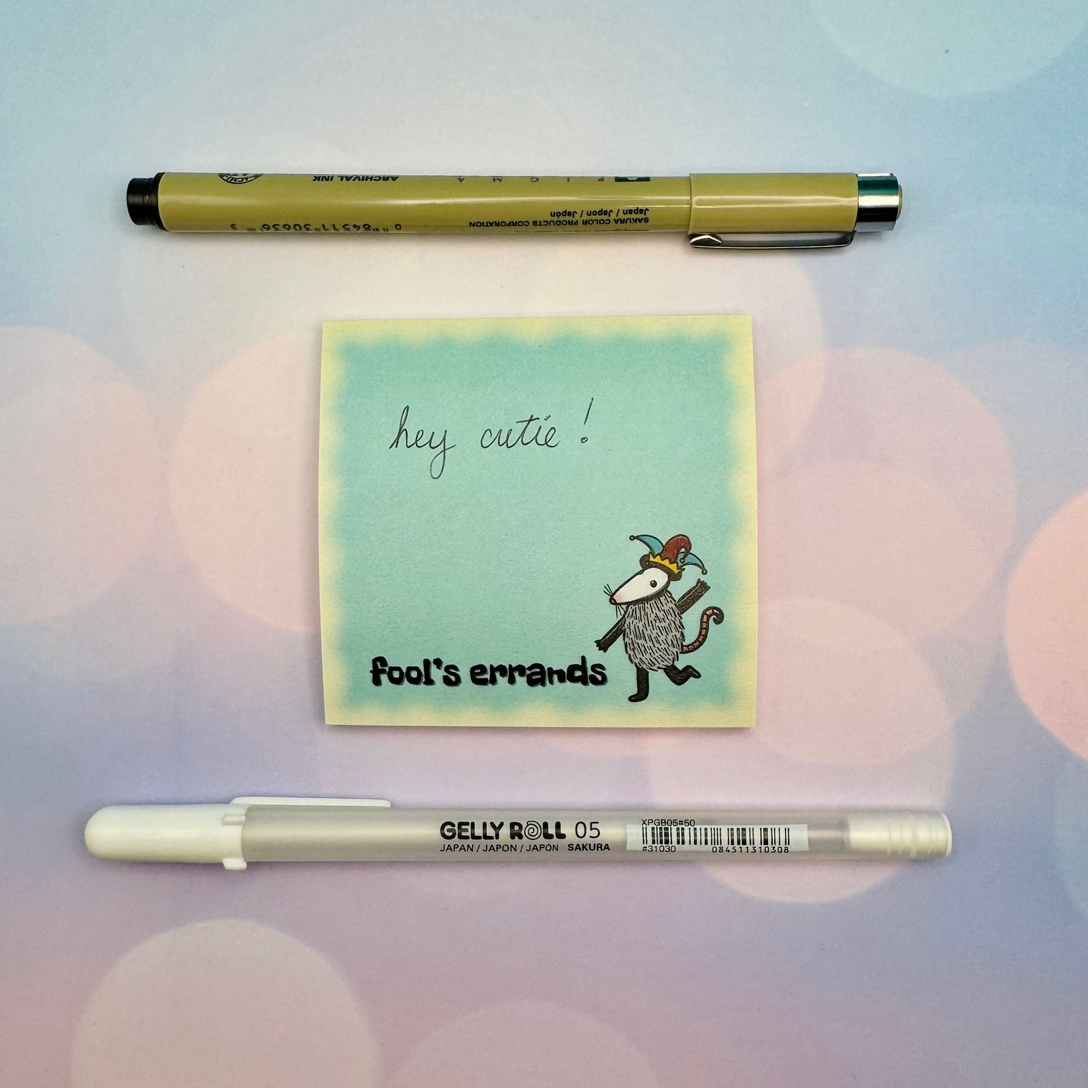 Fool's Errands Post-it Notes 50 Sheets Sticky Stationary Cute Simple ...