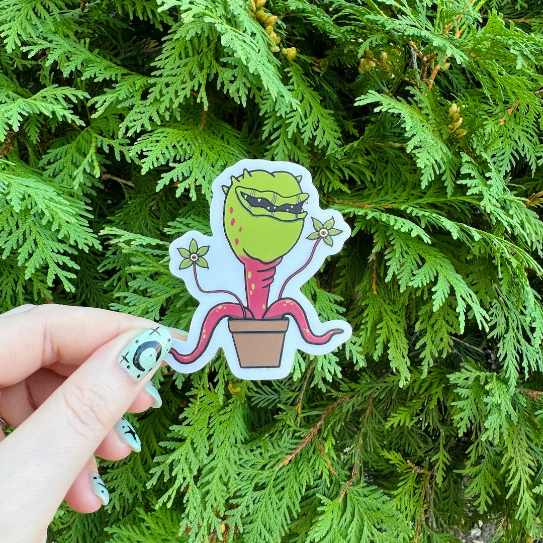 Mutated Venus Fly Trap Sticker Holographic Water Proof Bottle Laptop ...