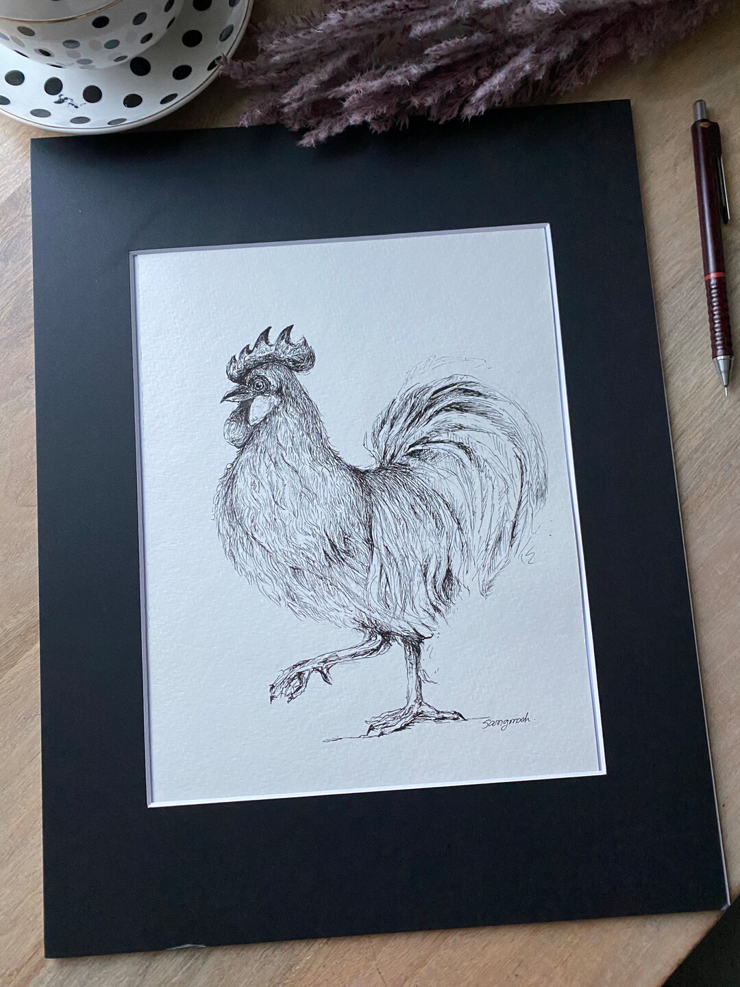 Original Artwork Pan and Ink by Sangmook - Etsy