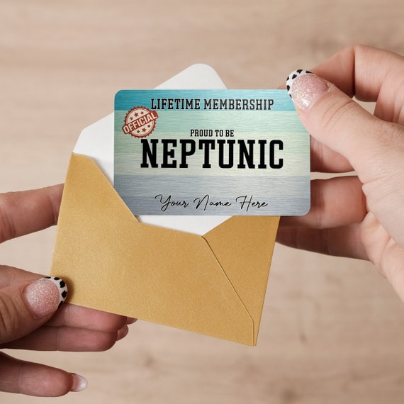 Neptunic Pride Personalised Metal Neptunic Card Lifetime - Etsy