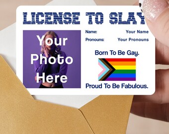 Pansexual Personalised Metal Pansexual License to Gay Card - Etsy
