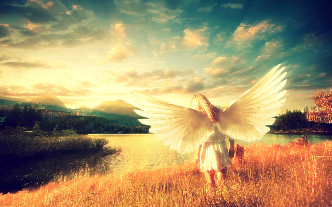 Angel Spirit Guide Artwork - Downloadable Art Print - Personalised ...