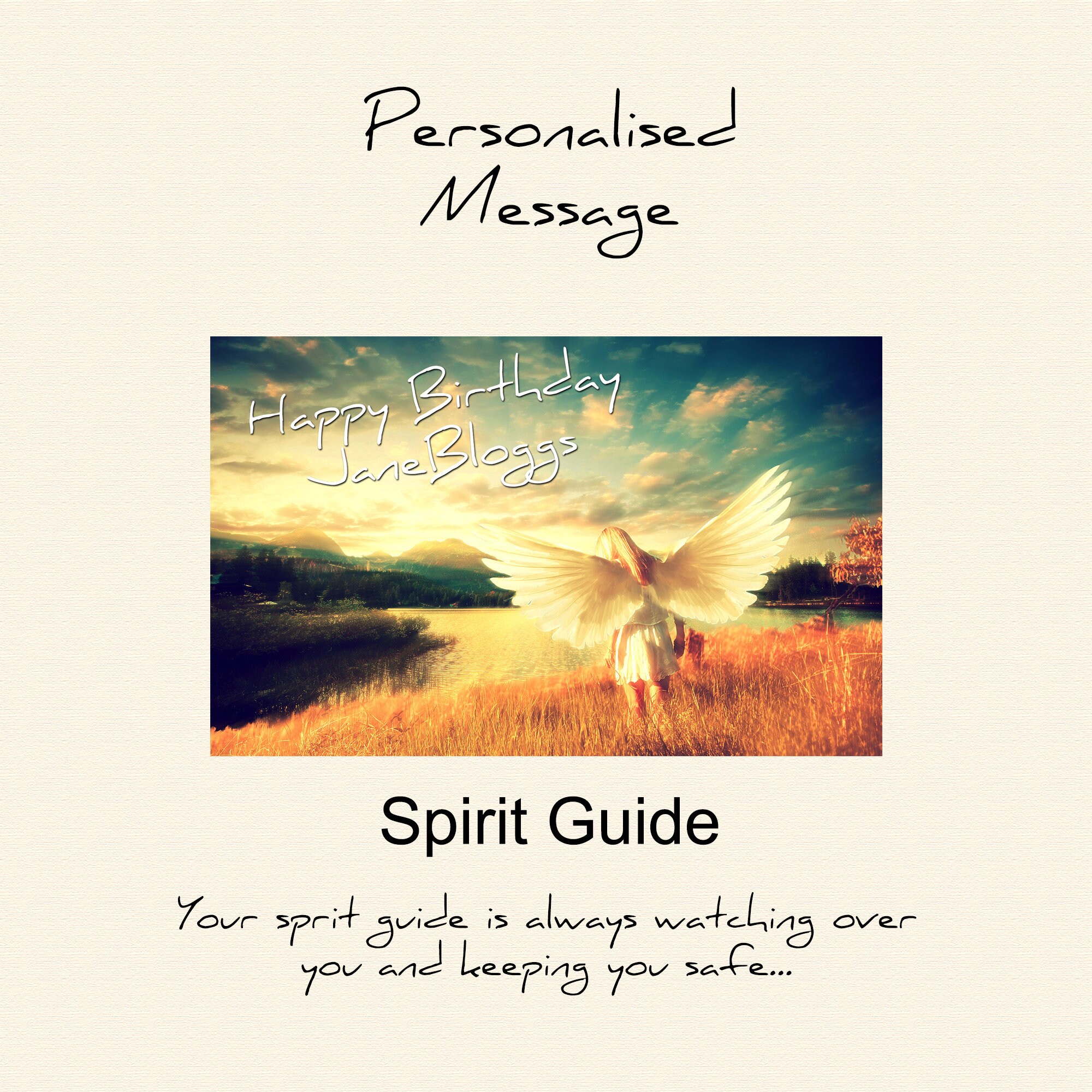 Angel Spirit Guide Artwork - Downloadable Art Print - Personalised ...