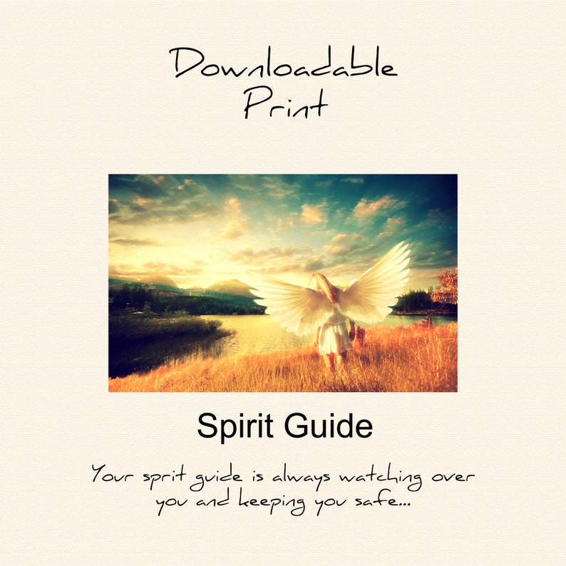Angel Spirit Guide Artwork - Downloadable Art Print - Personalised ...