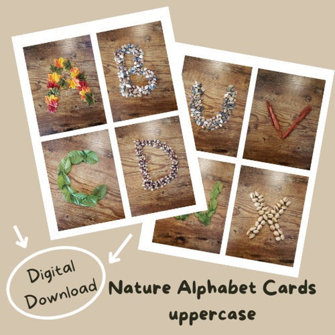 Nature Alphabet Activity Cards/toddler, Preschool, Kindergarten /reggio ...