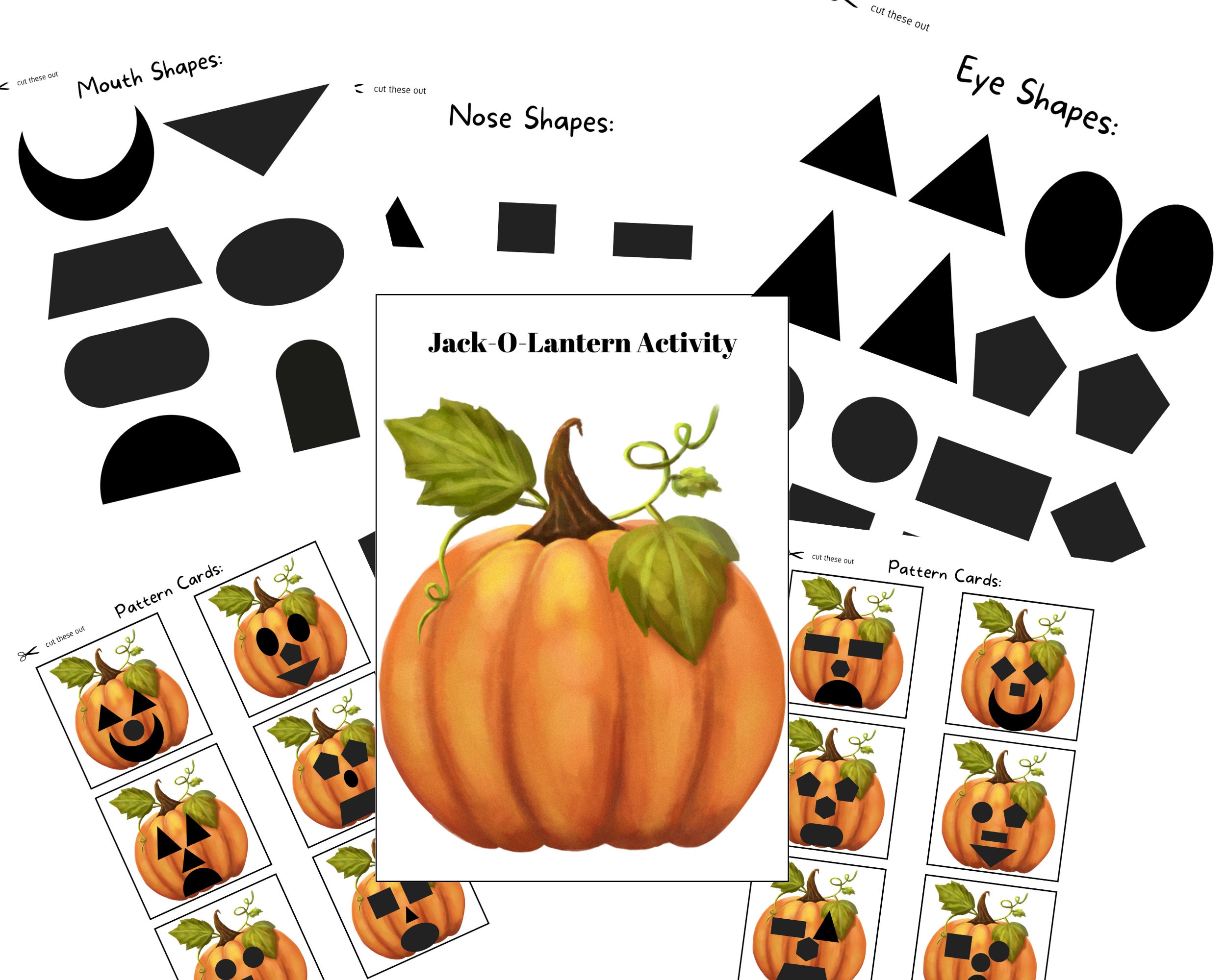 Jack-o-lantern Printable Activity, Fall Activity, Montessori Pumpkin ...