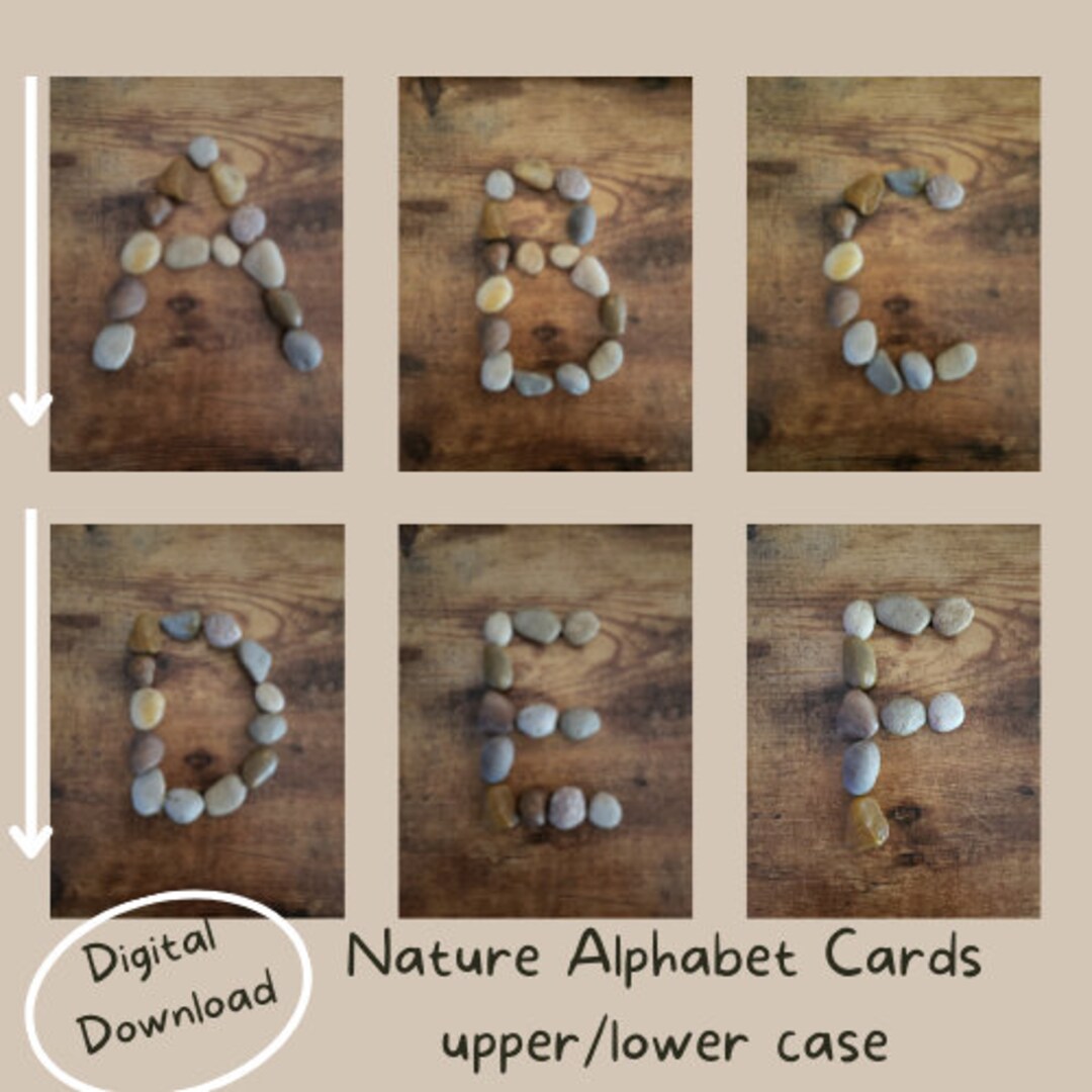 Nature Alphabet Activity Cards/toddler, Preschool, Kindergarten /reggio ...