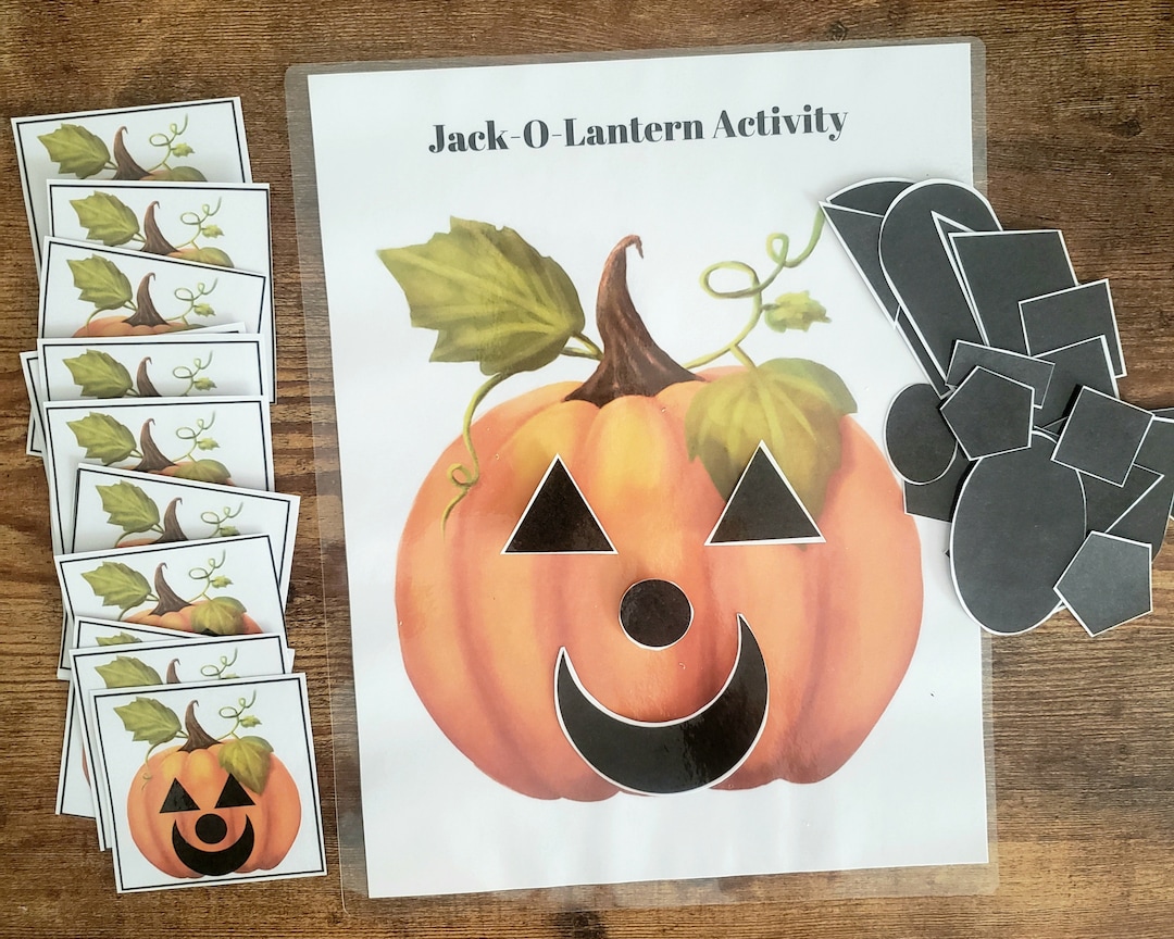 Jack-o-lantern Printable Activity, Fall Activity, Montessori Pumpkin ...