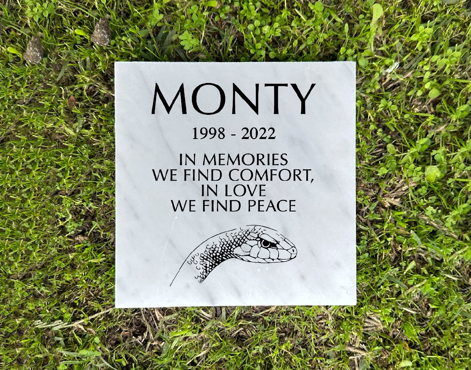 Snake Grave Marker, Pet Snake Loss Gift, Snake Keepsake, Reptile Burial ...
