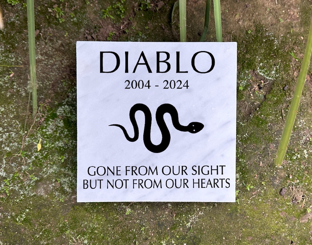 Snake Grave Marker, Exotic Pet Memorial, Pet Snake Loss Gift, Snake ...