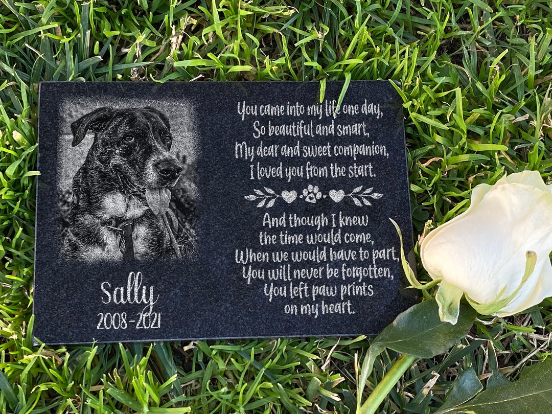 Custom Dog Tombstone Pet Remembrance Grave Marker Dog Headstone Outdoor ...