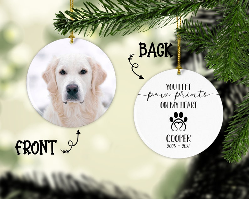 Dog Memorial Picture Ornament Loss of Pet Dog Remembrance - Etsy