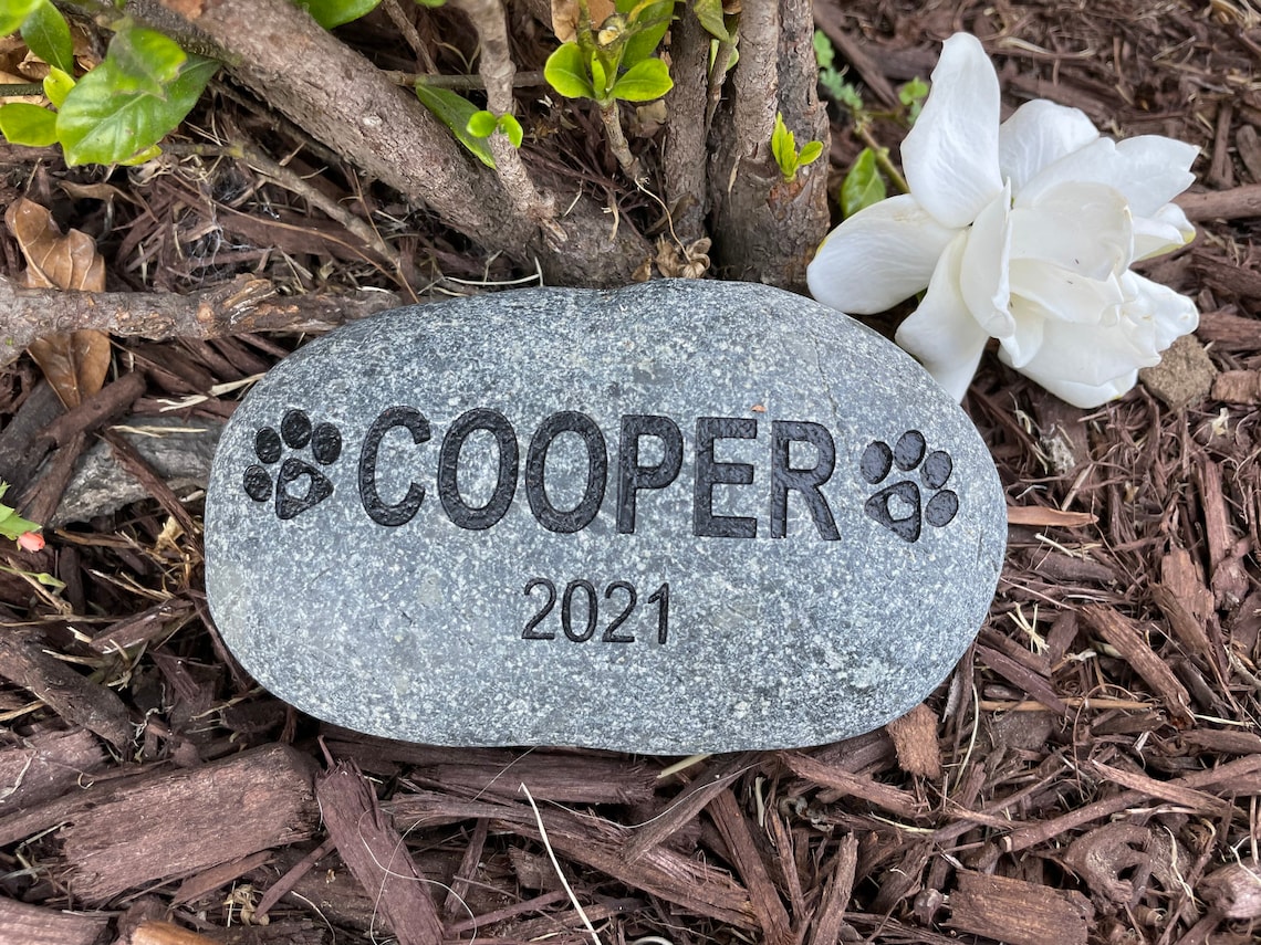 Pet Grave Marker | Custom Engraved Pet Memorial Stone | Pet Loss Gift ...