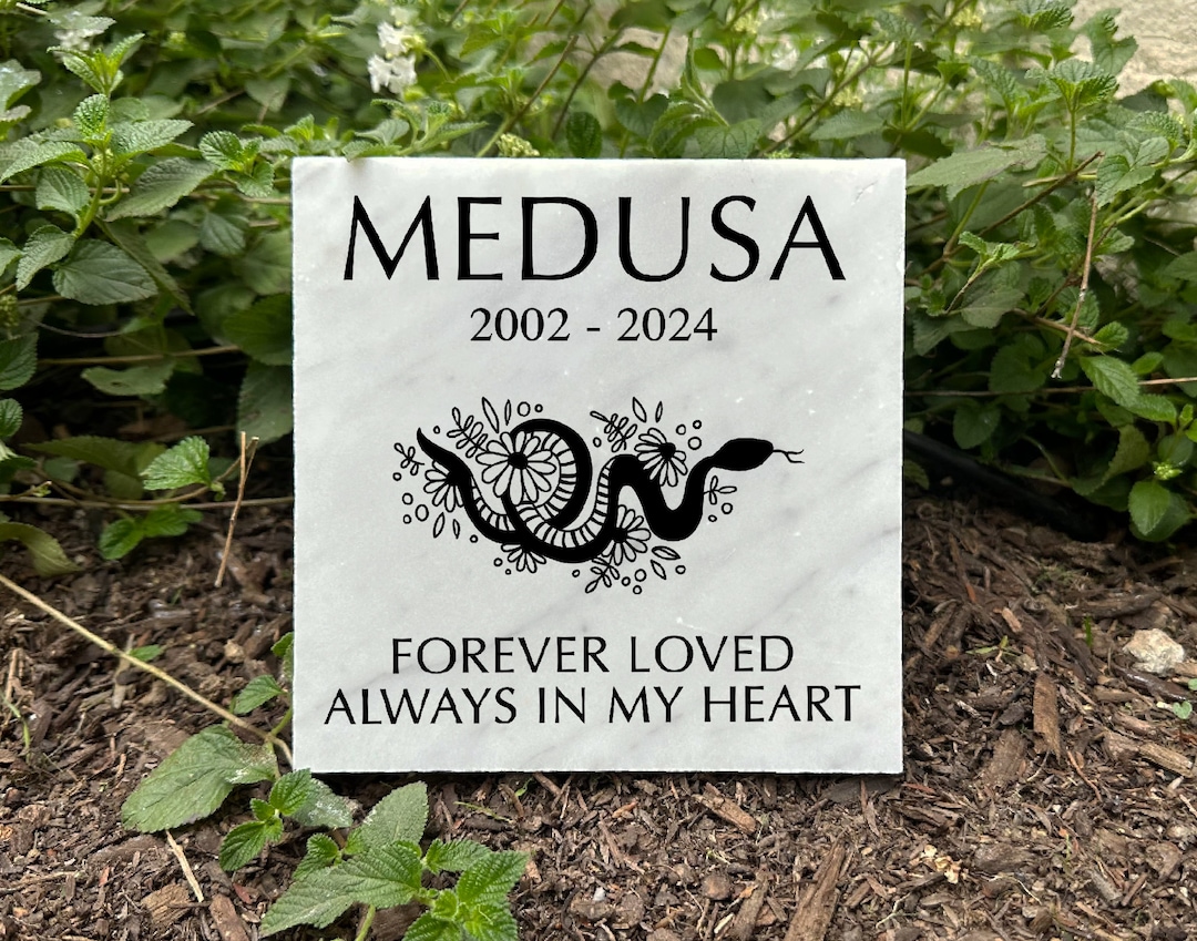Snake Grave Marker, Exotic Pet Memorial, Pet Snake Loss Gift, Snake ...