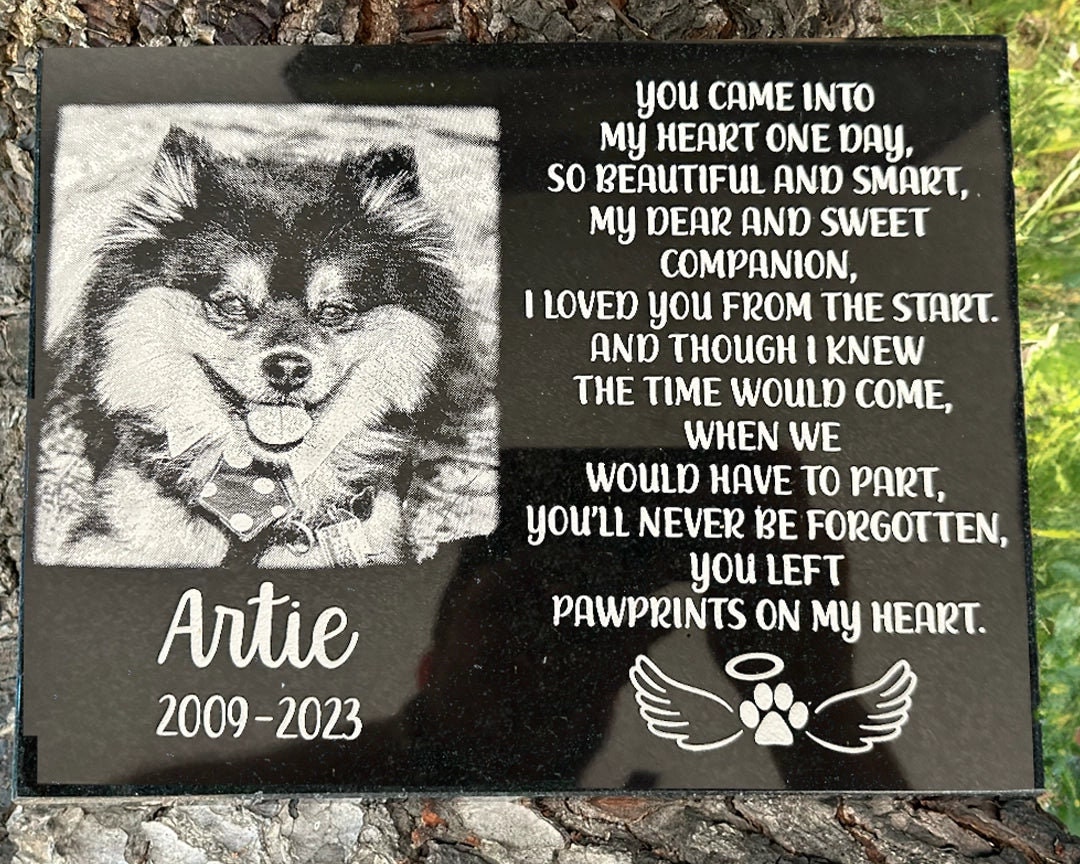 Custom Dog Tombstone | Pet Remembrance | Grave Marker | Dog Headstone ...