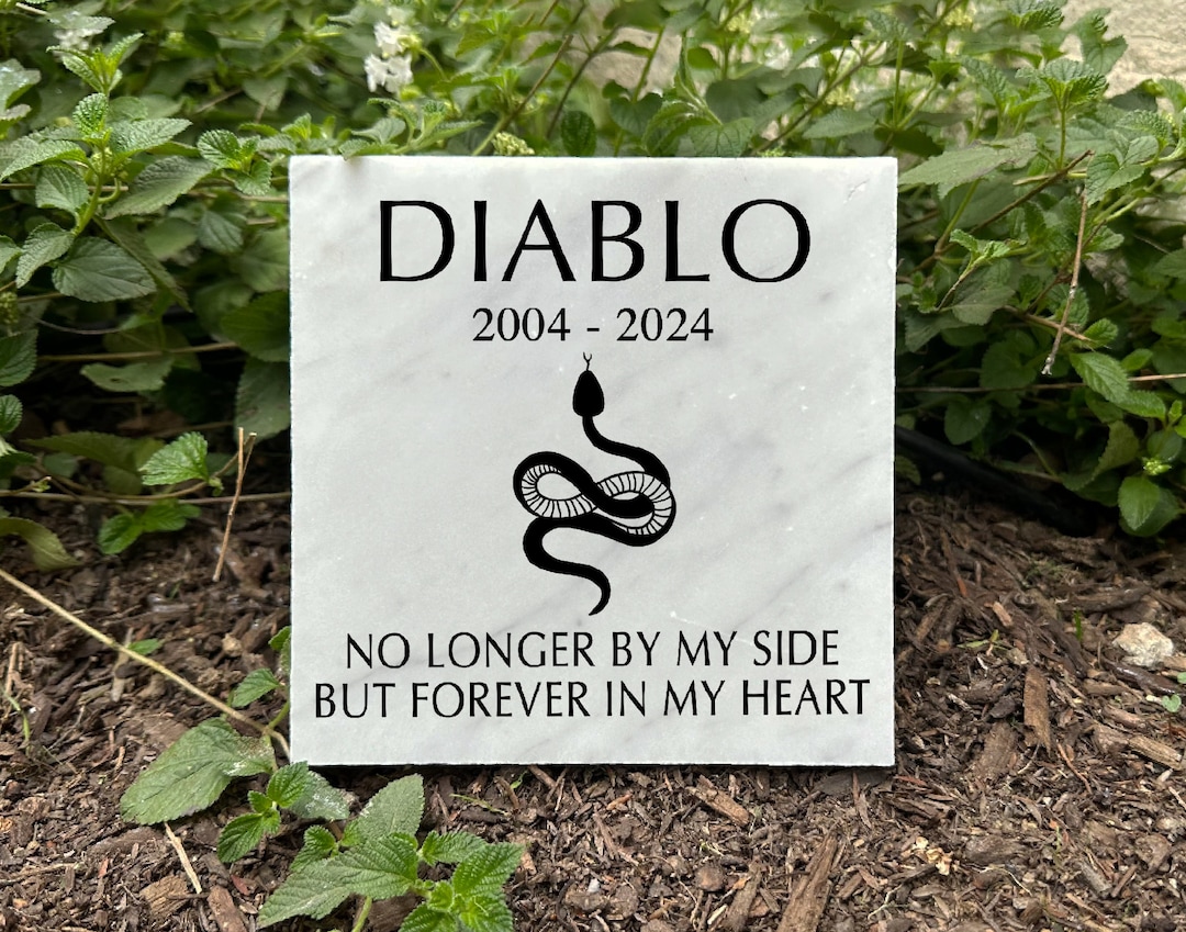 Snake Grave Marker, Exotic Pet Memorial, Pet Snake Loss Gift, Snake ...