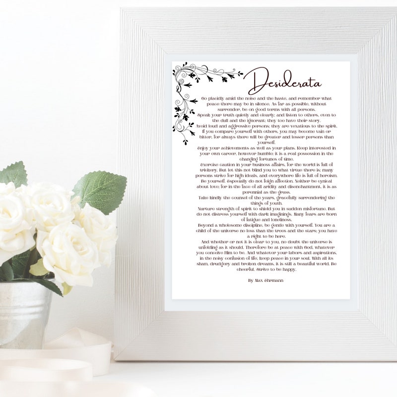 Desiderata Printable - Etsy