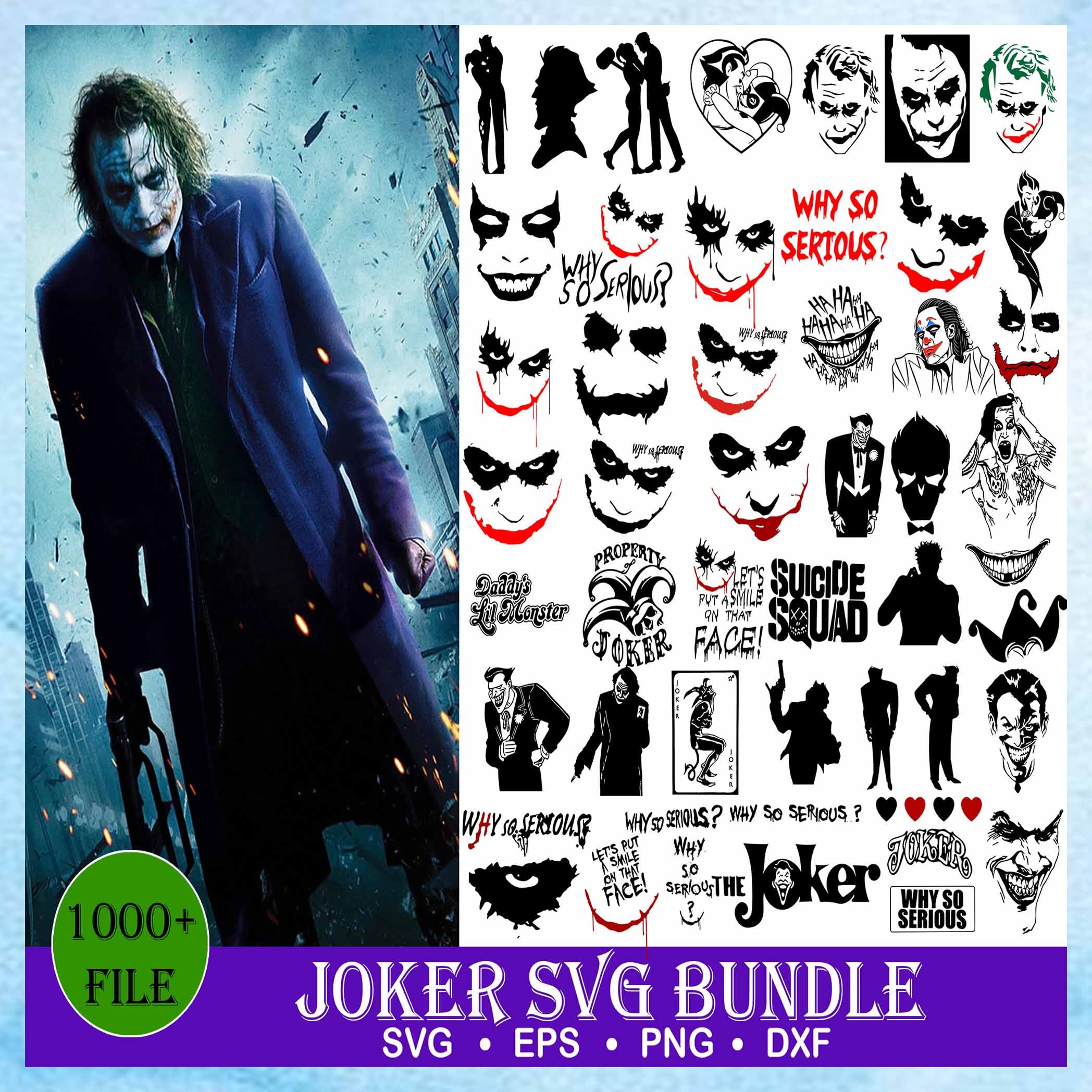 JOKER SVG Designs, Svg Bundle Layered Item, Why so Serious, Cricut, Svg ...
