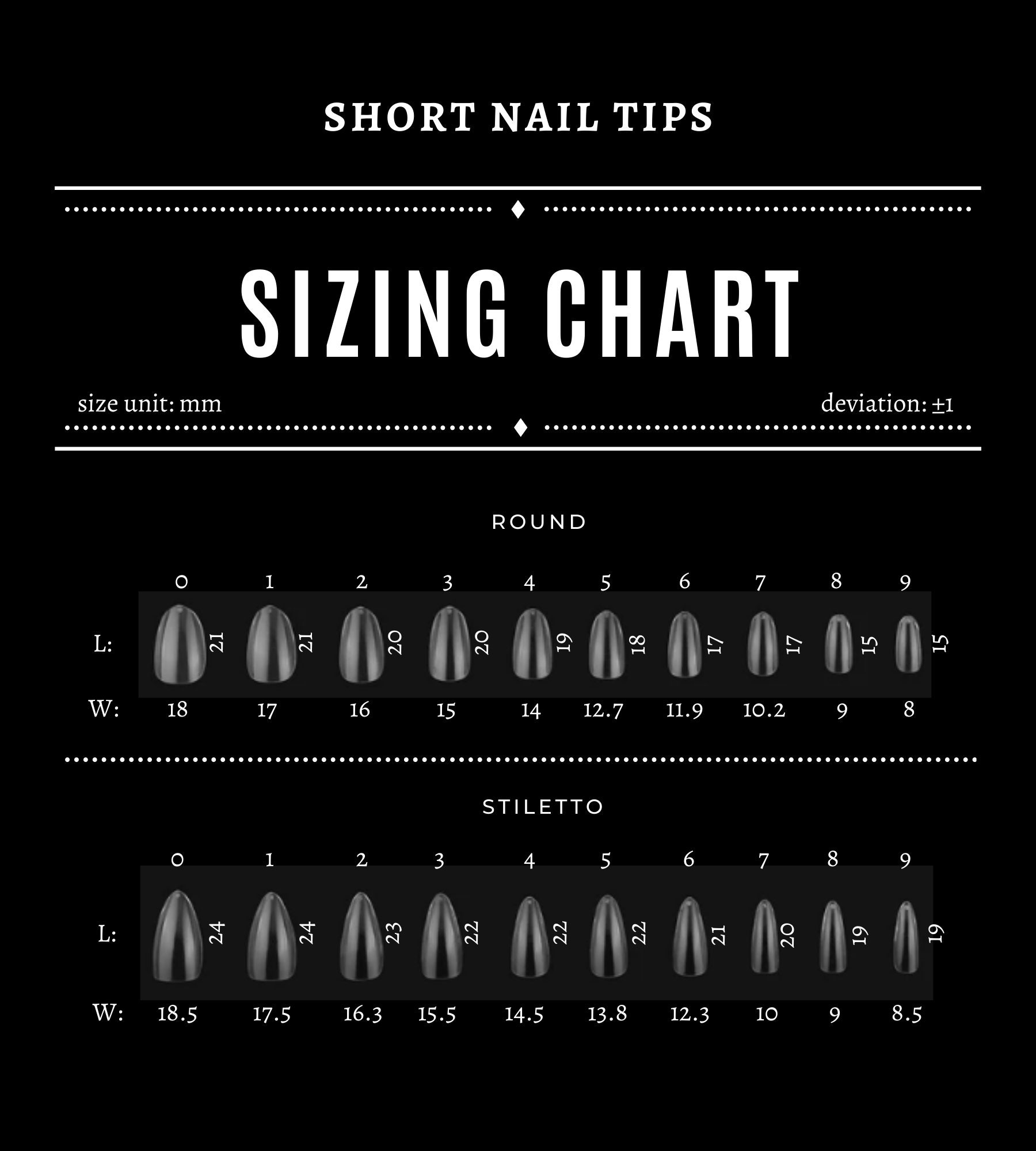5 Styles Aprés Gel-x Sizing Kit Joule Nails Sizing Kit Press on Nails ...