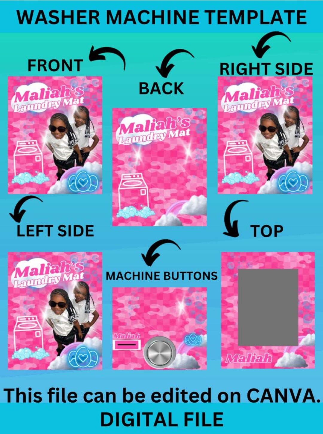 EASTER Laundry WASHER 16x20, Character Vending Machine, Washer Machine ...