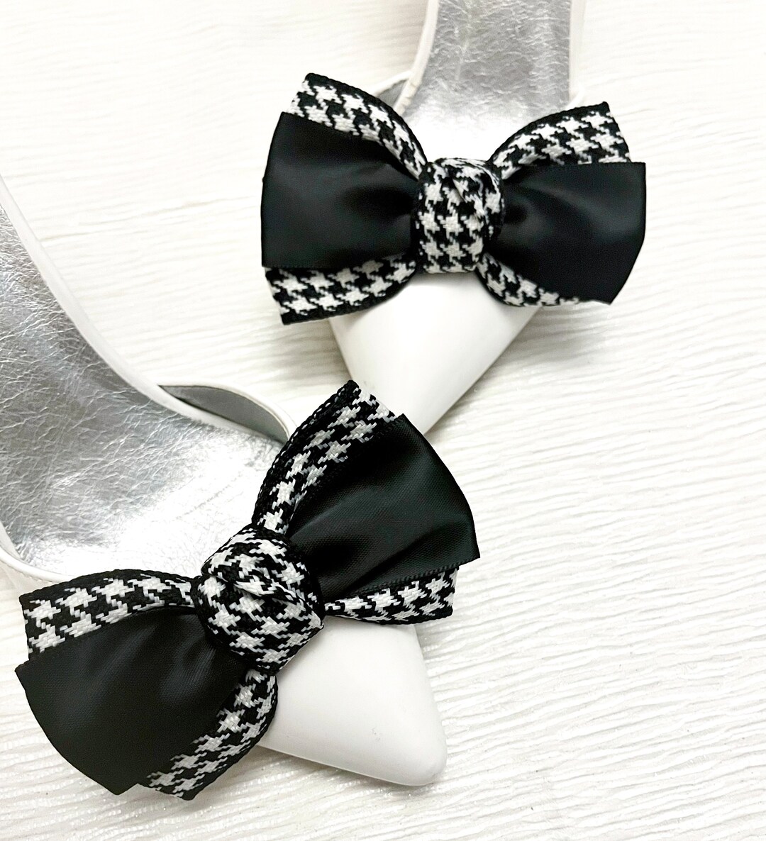 2 Bow Shoe Clips | Pearly Bridal Shoe Clips | Elegant Wedding Shoe ...