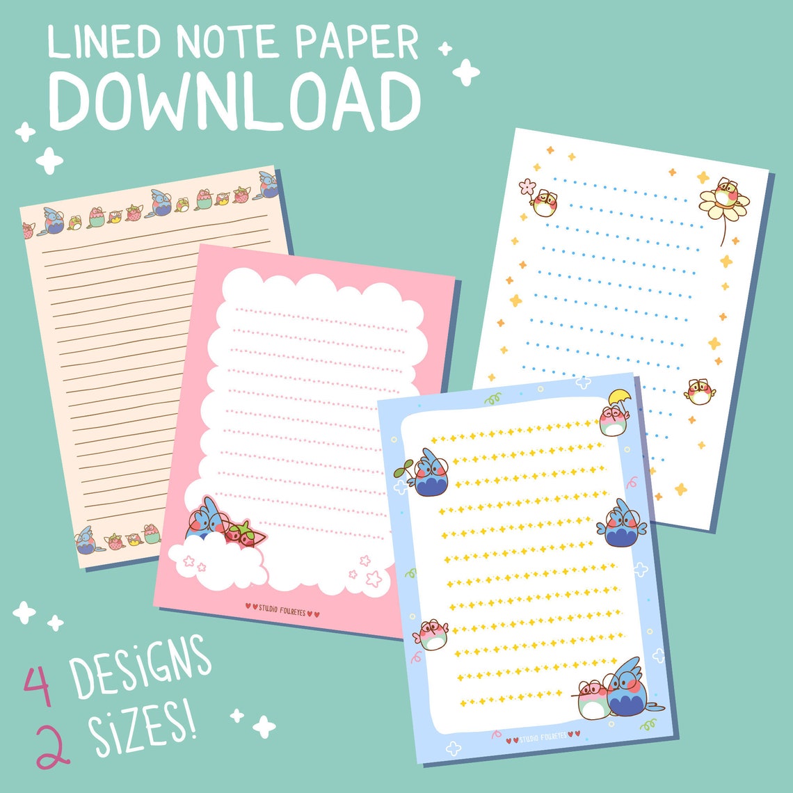 A5 Note • Cute Printable Stationary • Memo Paper • Planner Stationary ...