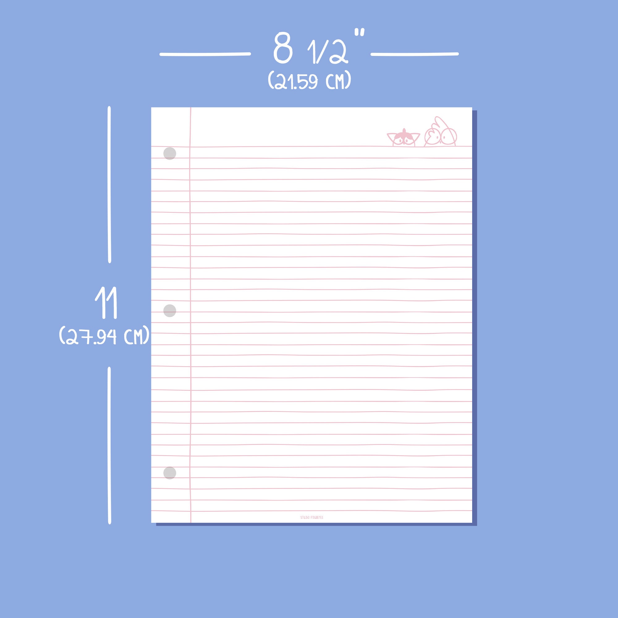 Lined Paper • School Note Paper • Cute Stationary • Digital Download - Etsy