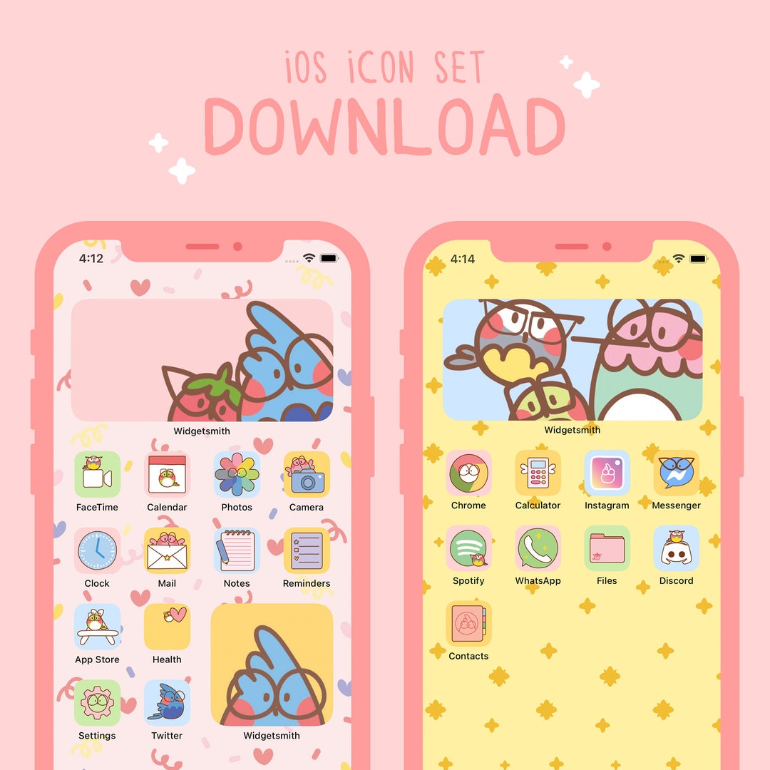 IPhone Ios 14 Icon Pack • App Icons • Phone Wallpaper • Home Screen Set ...