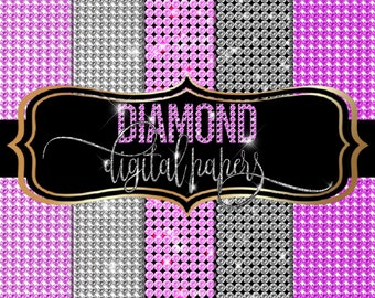 Seamless Tufted Gold Diamond Papers Multi Color Glam Digital - Etsy