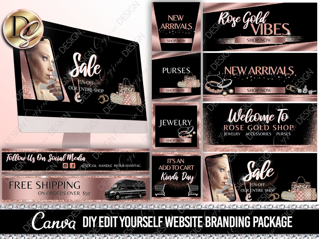 BEAUTY WEBSITE BANNER, Diy Web Banner, Shopify Banners, Slide Show ...