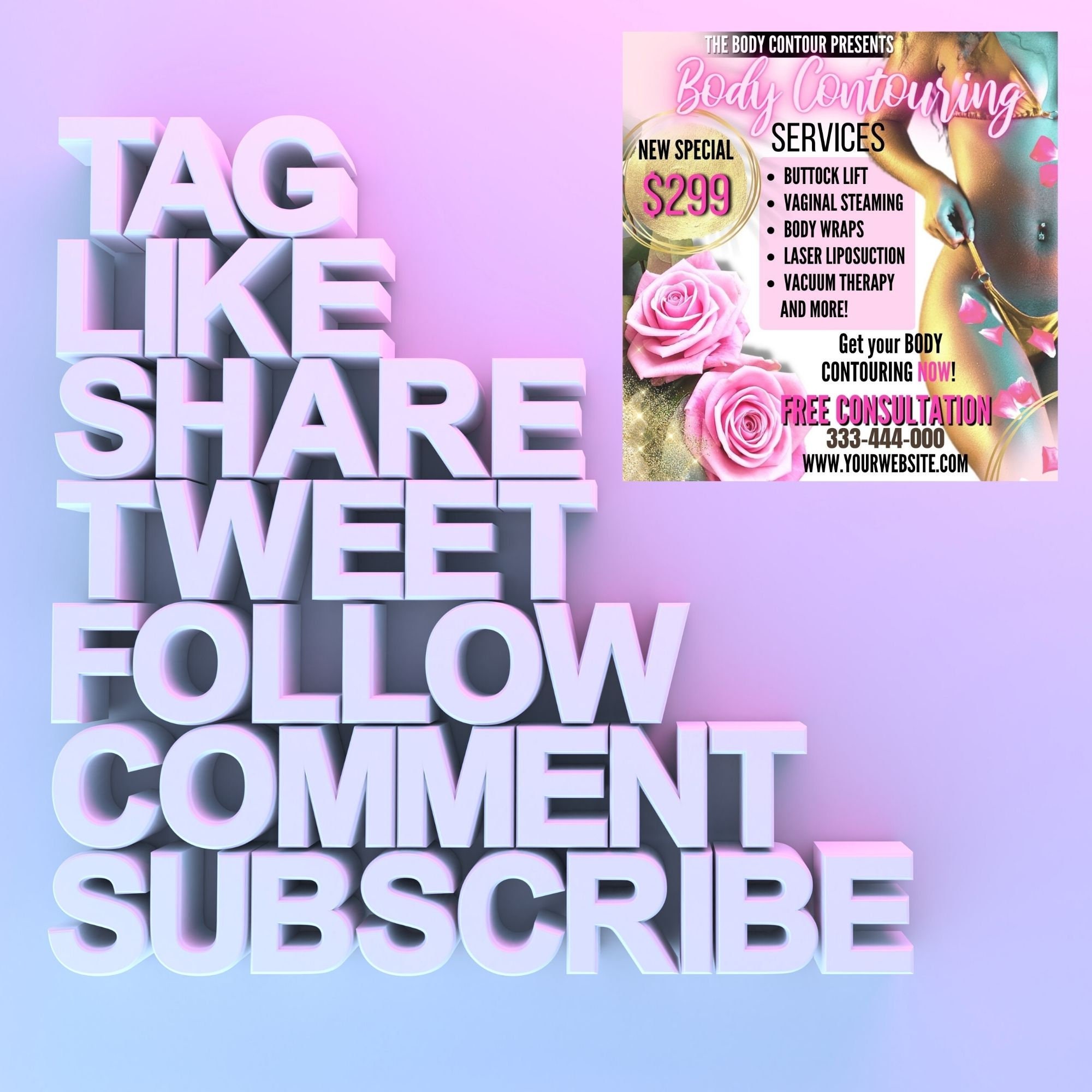Body Sculpting Flyer, Body Contour Business Flyer, DIY Body Contouring ...
