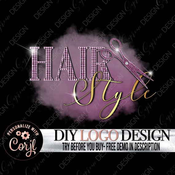DIY Hair Logo Template Beauty Hairstylist Logo Design | Etsy