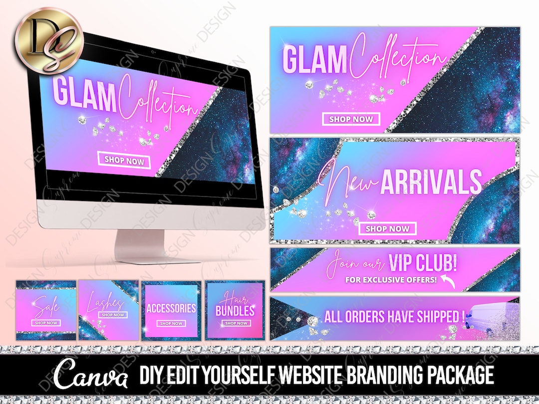 BEAUTY WEBSITE BANNER, Diy Web Banner, Shopify Banners, Slide Show ...