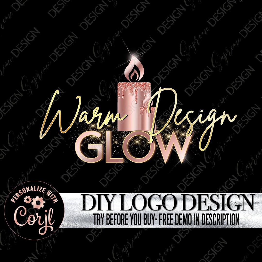 Candle Logo Design, Premade Candle Business Logo, Editable Candle Shop ...