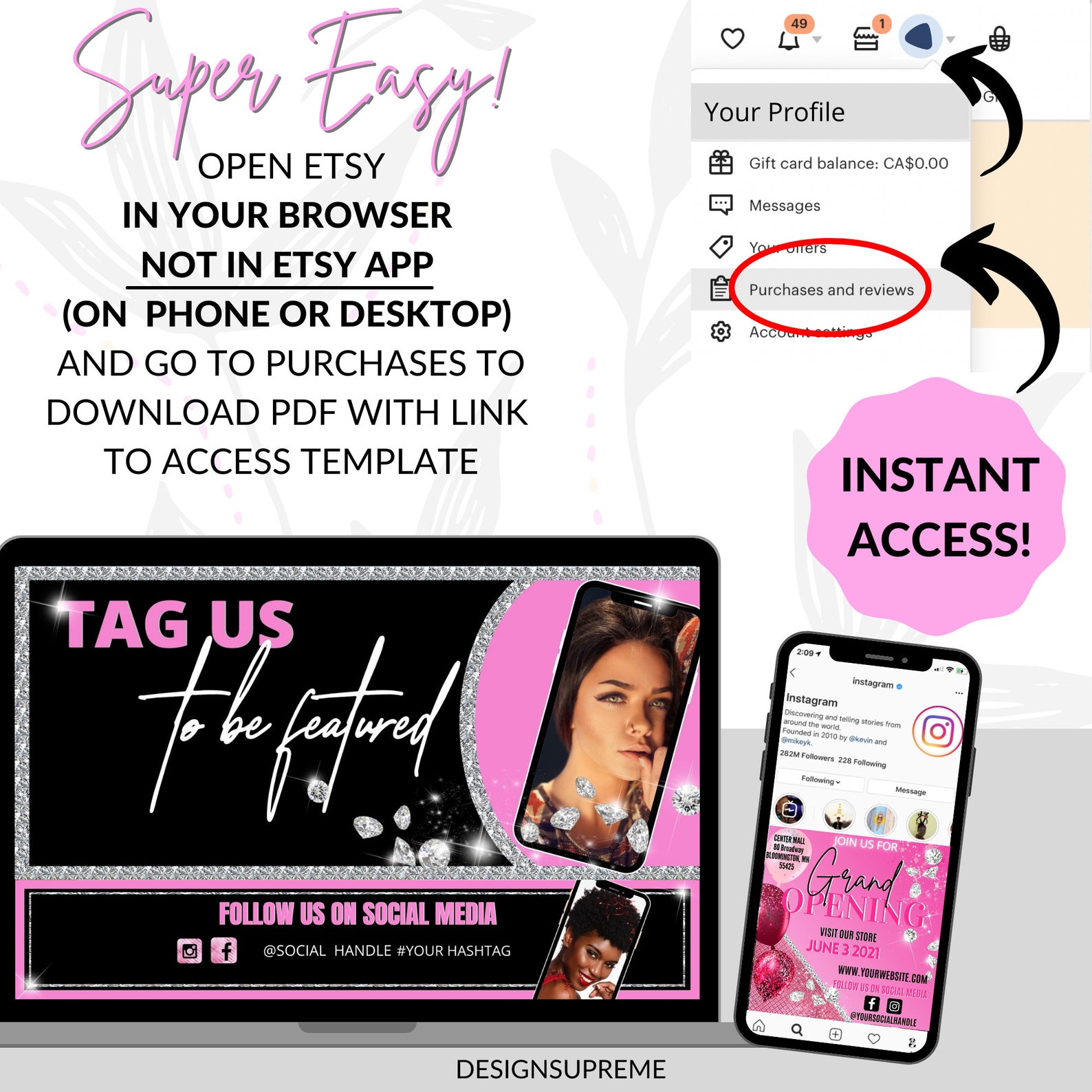 DIY HANG TAG Template Editable Printable Swing Tags Apparel - Etsy